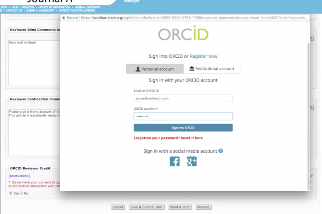 Instructions for Reviewers: Using ORCID Peer Review Deposit to Gain ... Instructions for Reviewers: Using ORCID Peer Review Deposit to Gain ...